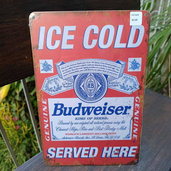 Metal Wall Art Decor Signs - Budweiser Ice Cold Beer – TASPA "The ...