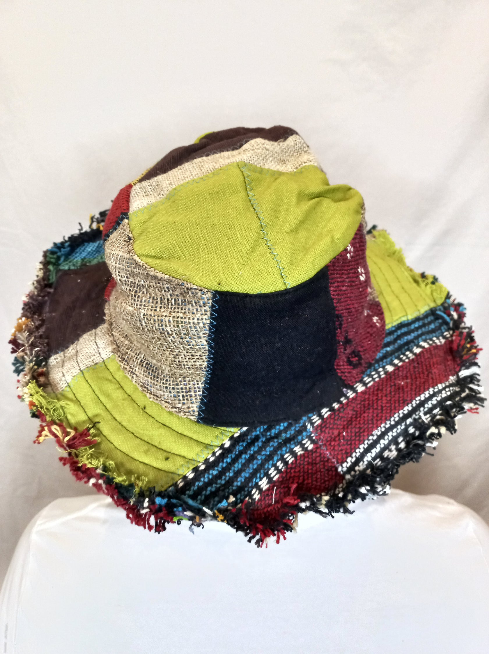 Funky Hippie Cotton Hemp Mix Patch Hats with Frayed Wired Edge – TASPA ...